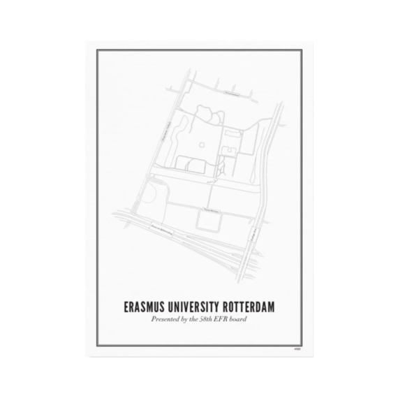 Poster Rotterdam Erasmus Universiteit plattegrond WIJCK. | Het ...