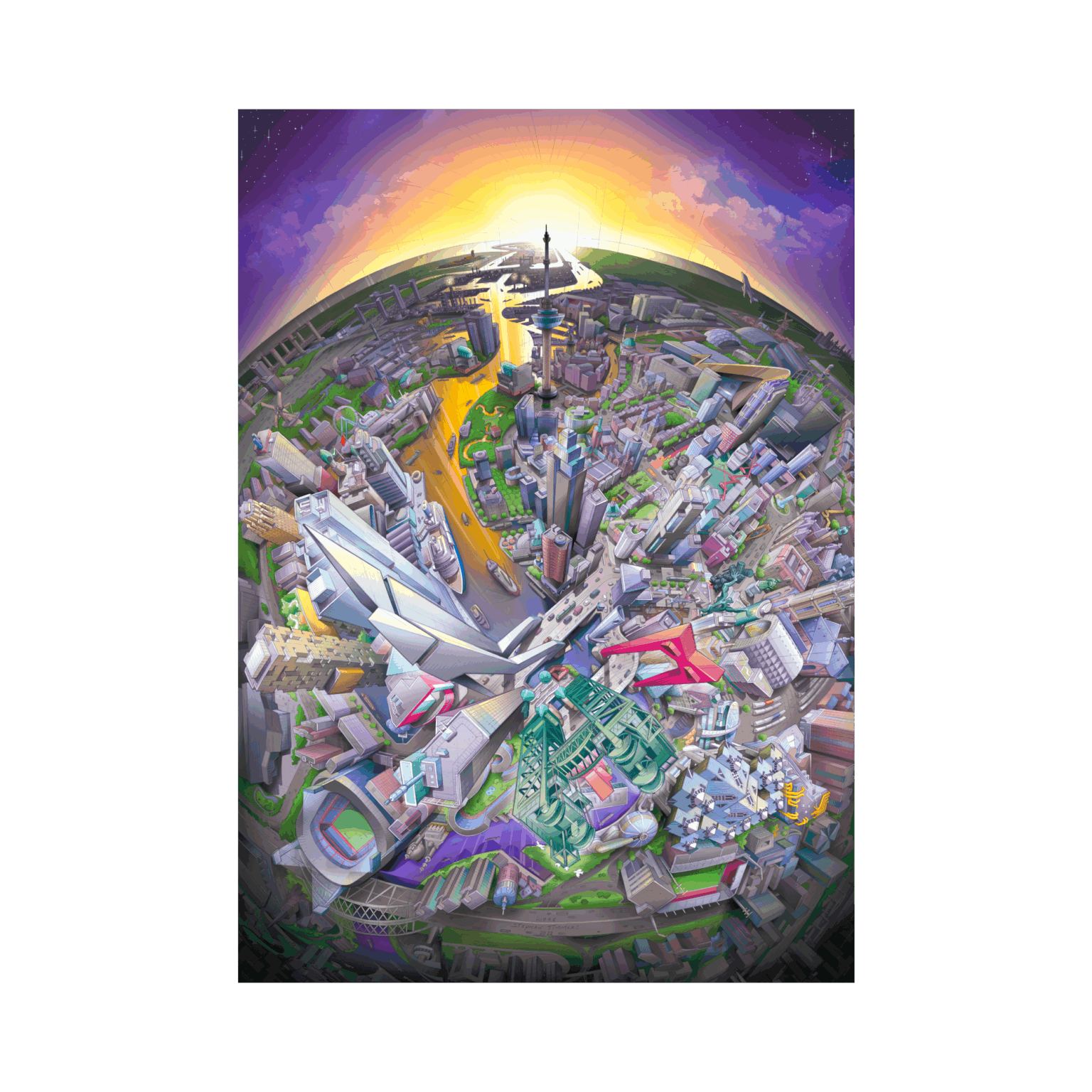 Poster Rotterdam Vogelvlucht - Het Rotterdams Warenhuis | Dé ...